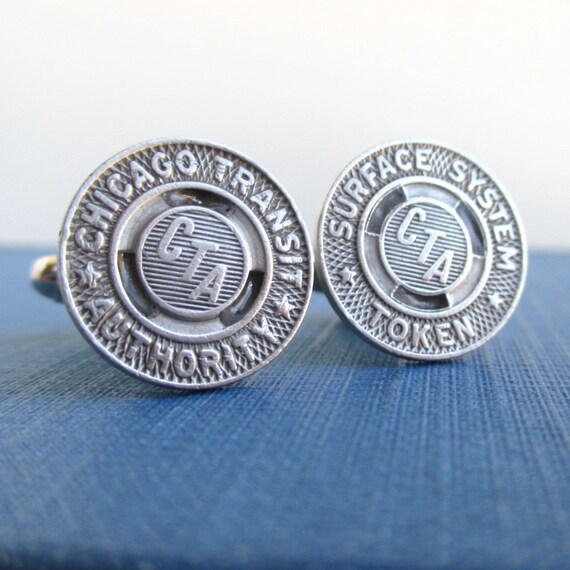CHICAGO Transit Token Cuff Links Repurposed Vintage CTA | Etsy