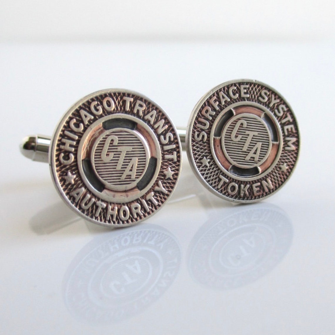 CHICAGO Transit Token Cuff Links Repurposed Vintage CTA | Etsy