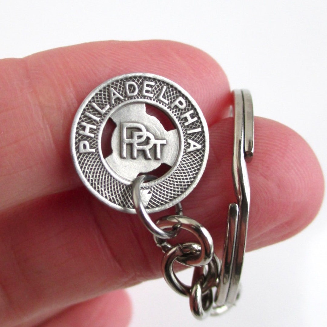 Philadelphia Transit Token Keychain Repurposed Vintage - Etsy