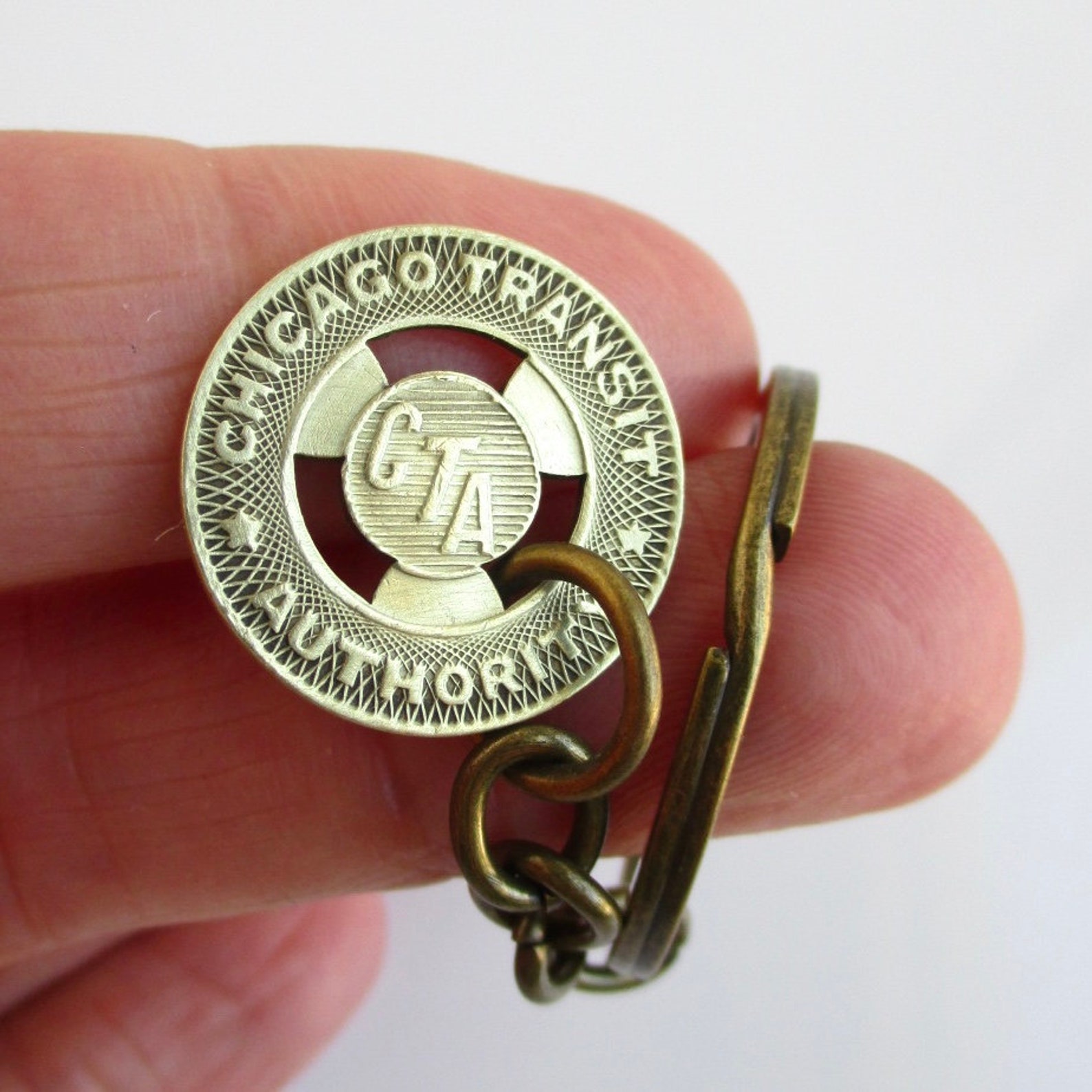 CHICAGO CTA Token Keychain Repurposed Vintage Transit Token - Etsy