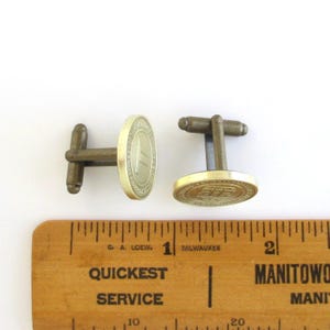 BOSTON T Token Cuff Links - Repurposed Vintage Gold Tone MBTA Coins ...