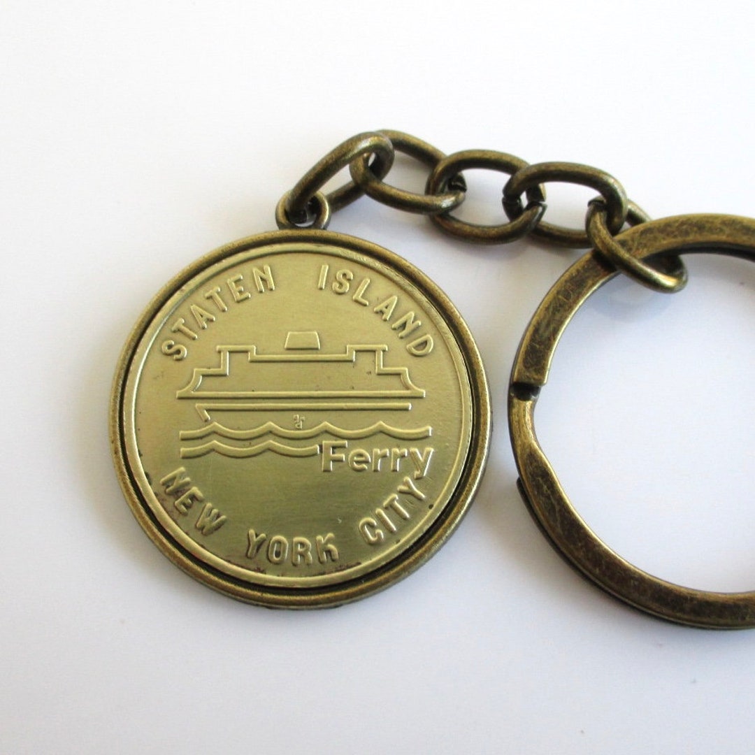 Staten Island NYC Transit Token Keychain Repurposed Vintage - Etsy