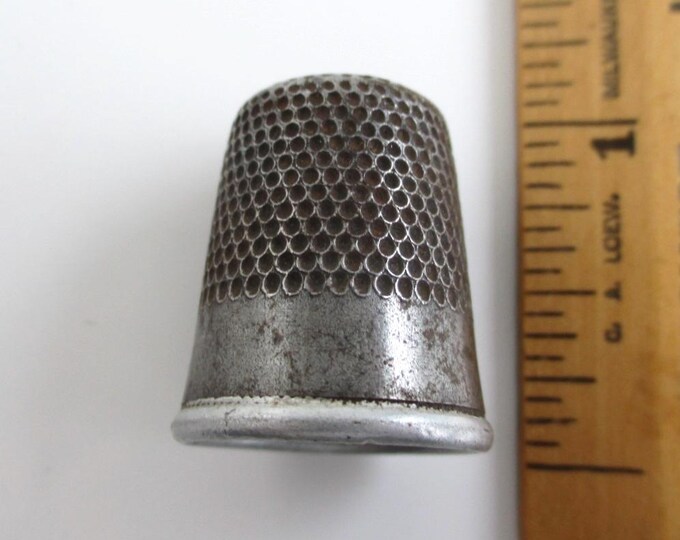 Big Antique Steel Thimble - Vintage, 18mm Inside Diameter - Etsy