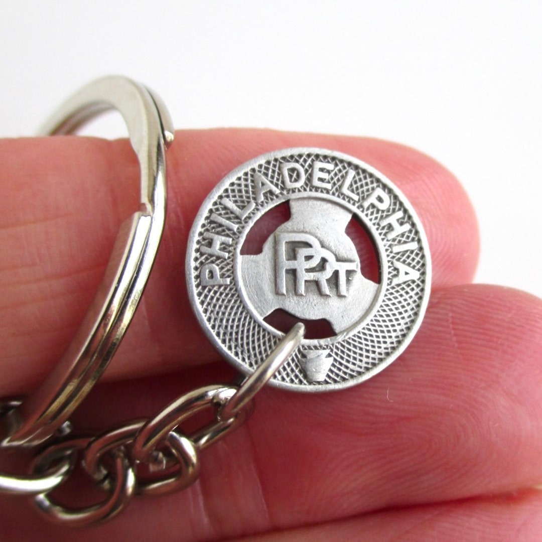 Philadelphia Transit Token Keychain - Repurposed Vintage 1920's Philly ...