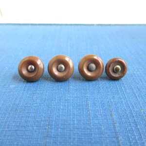 4 Vintage Shoe Buttons Brown Color W/ Metal Shanks Antique - Etsy