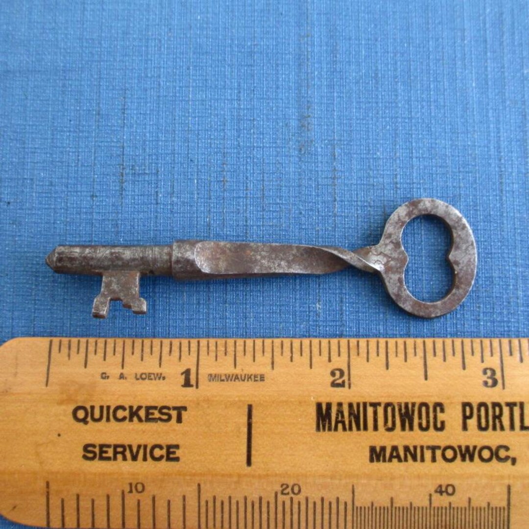 Unusual Key W/ Spiral Twisting Design - Vintage Norwalk Lock Co, Patent ...