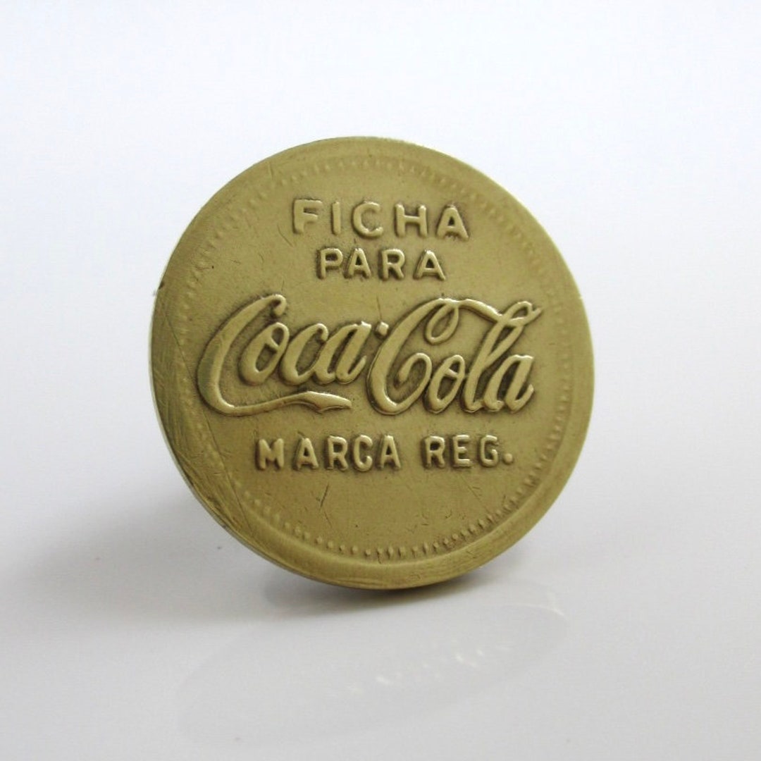Coca Cola Coin Tie Tack / Lapel Pin Repurposed Vintage Spanish ...