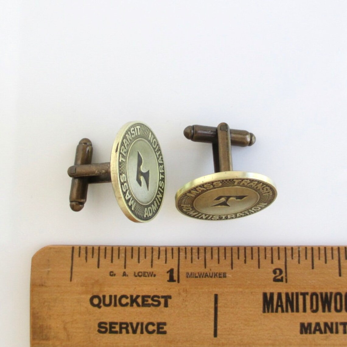 BALTIMORE Transit Token Cuff Links - Repurposed Vintage Maryland Gold ...