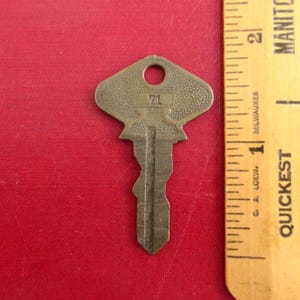 FORD Antique Model T or A Ignition Key 71 Vintage Key / Dark Gold Tone ...