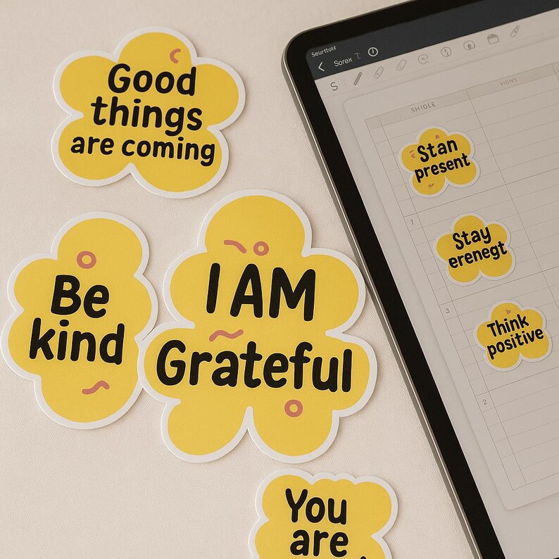 Positive Affirmation Stickers | Printable Digital Stickers | Self Care ...