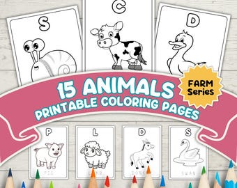 Farm Animals Coloring Pages - Fun & Educational Printable Activity for ...