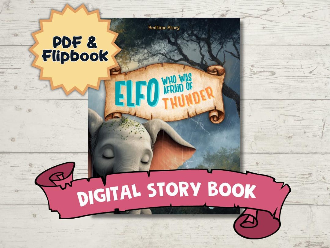 Digital Kids Bedtime Storybook: Elfo Afraid of Thunder Elephant Ebook ...