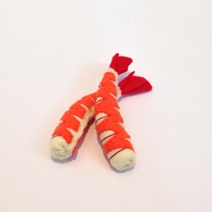 Felt Food Shrimp Set, Eco Friendly Toy, Felt Play Food, Pretend Food ...