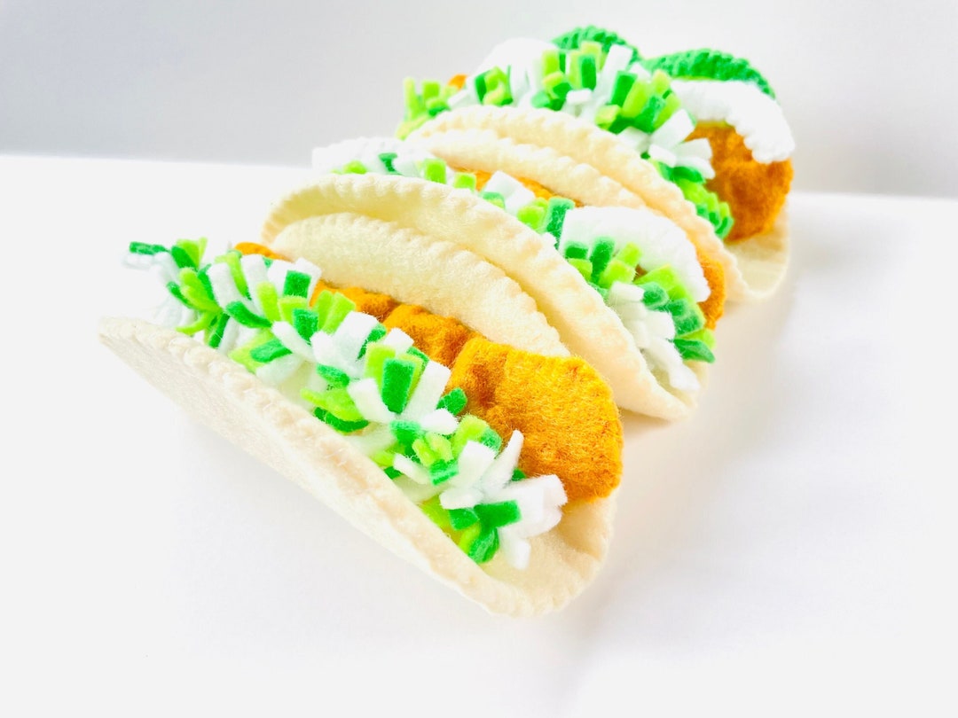 1 Felt Fish Taco, Baja Style Play Taco, Mexican Pretend Food Toy for ...