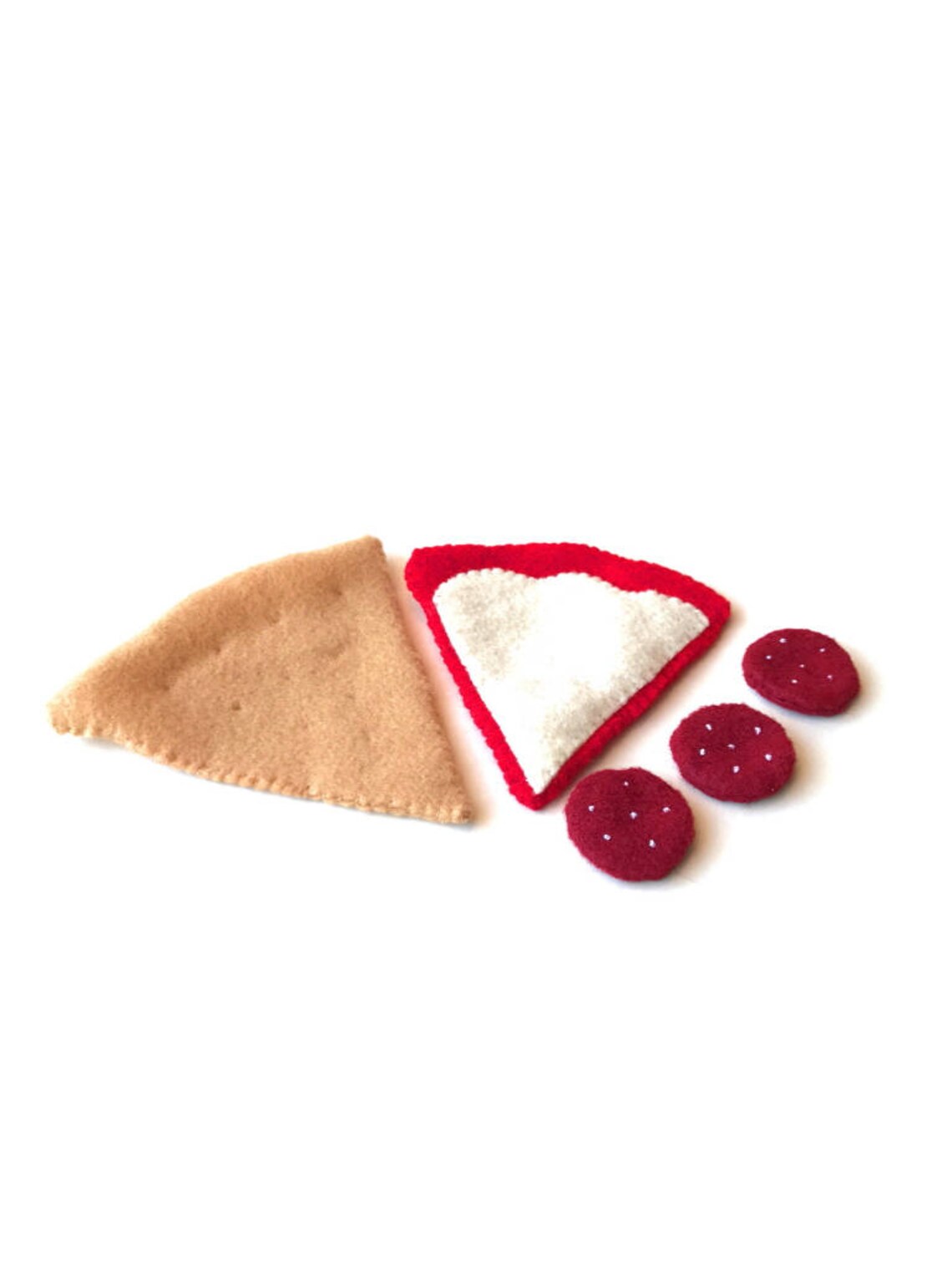 Felt Food Pizza Slice pepperoni Play Food Felt Pizza Toy - Etsy