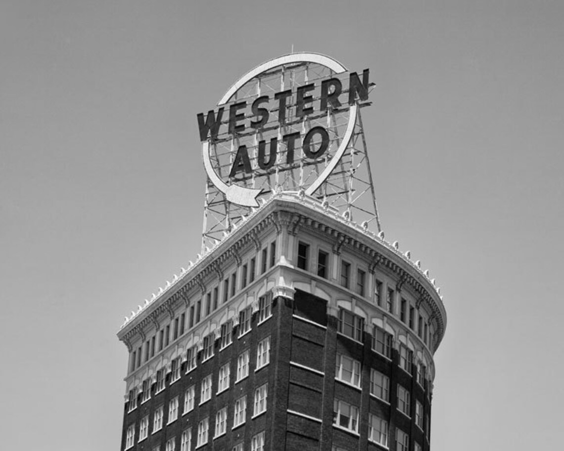 Kansas City Western Auto Building Sign Kansas City Art Print | Etsy