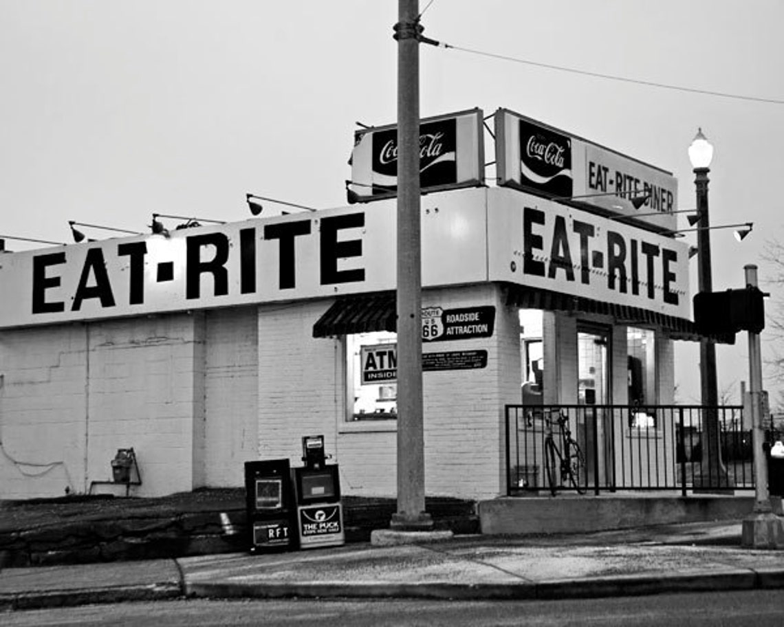 Eat-rite Diner in St Louis on Route 66 Art Print Photo Canvas - Etsy