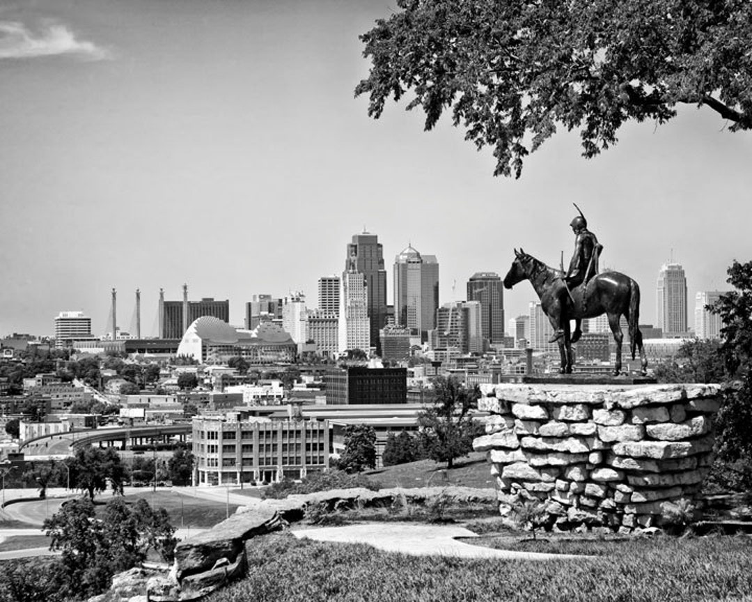 Kansas City Skyline and the Scout Statue Fine Art Photograph Canvas or ...