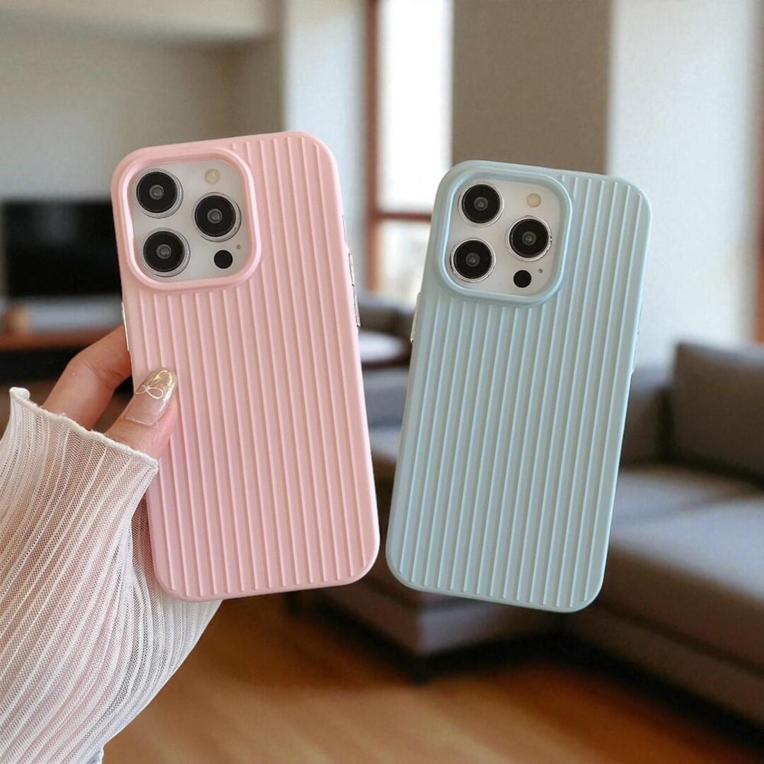 Ribbed Grip iPhone Case: Pastel Color Tile Protective Cover - Etsy