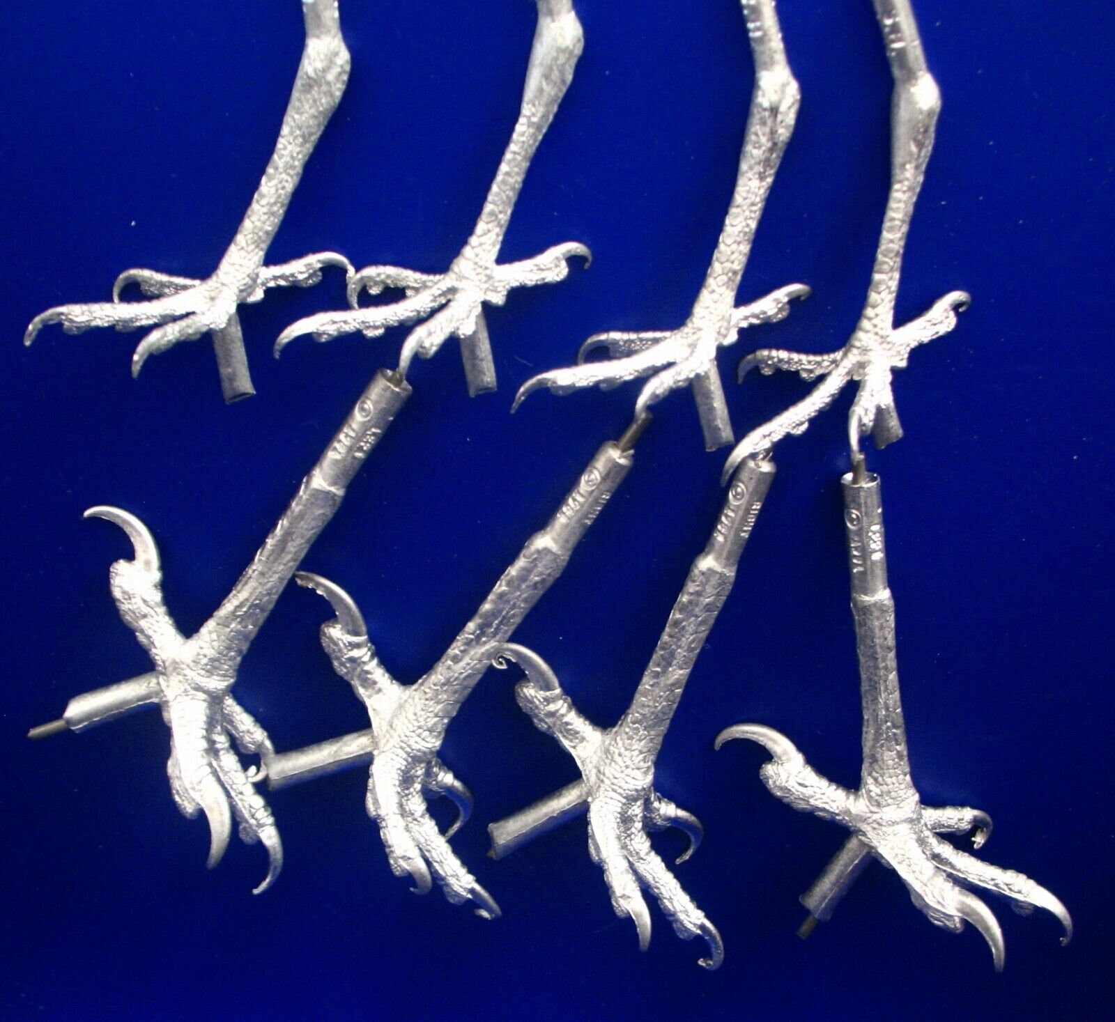 4 Pair 1981 R.L. Delise Cast Metal Foot & Leg for Bird Wood Carving ...