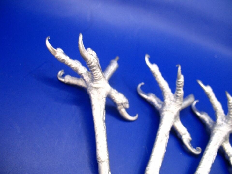 4 Pair 1981 R.L. Delise Cast Metal Foot & Leg for Bird Wood Carving ...