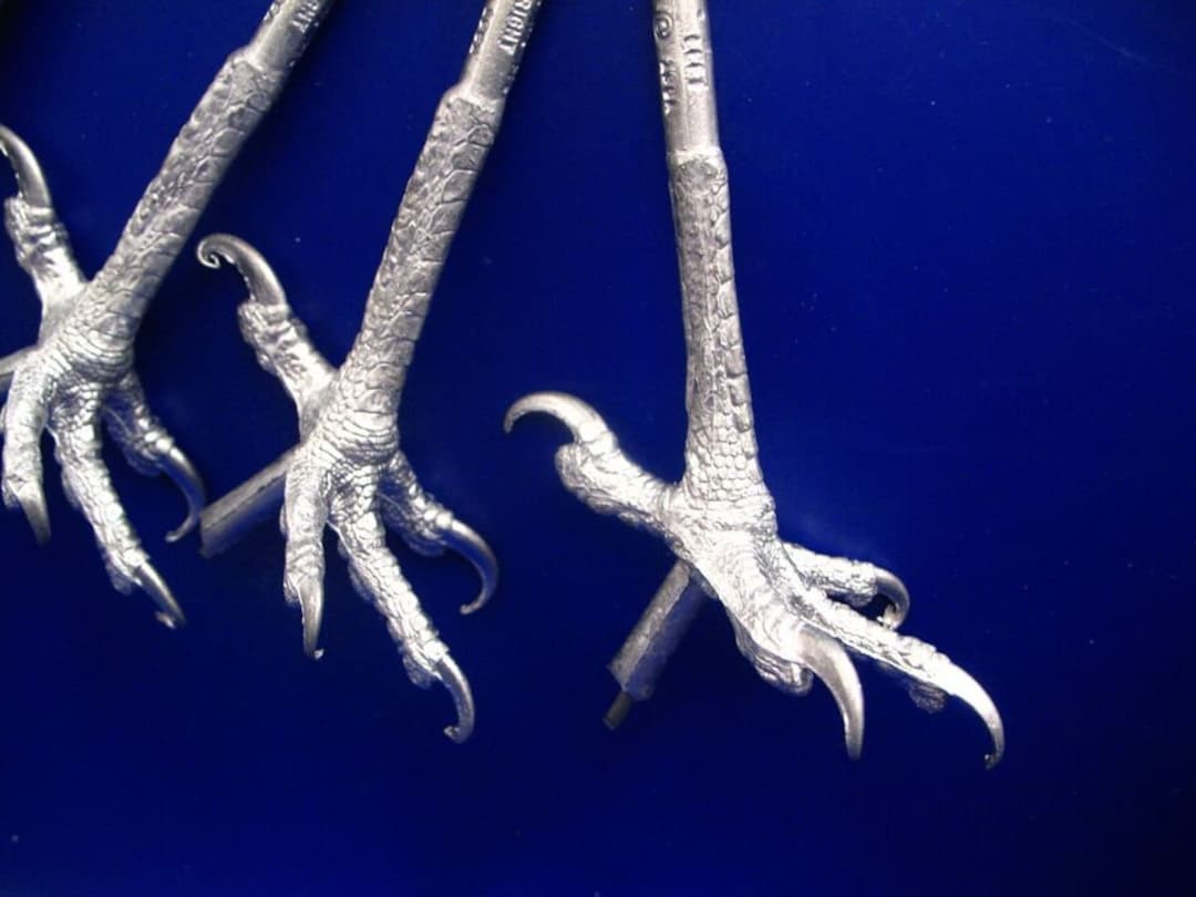 4 Pair 1981 R.L. Delise Cast Metal Foot & Leg for Bird Wood Carving ...