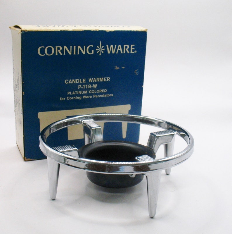 1960s CORNING WARE P-119-W Candle Warmer for Percolator 2 Piece in ...