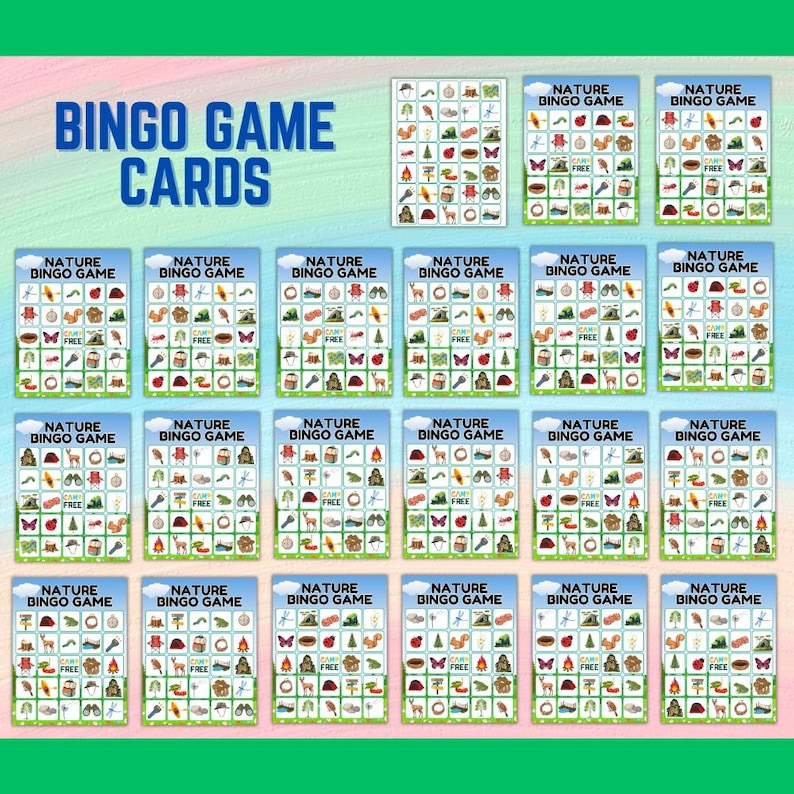 Camping Games Printable Bundle – 39-page PDF of Outdoor Activities for ...