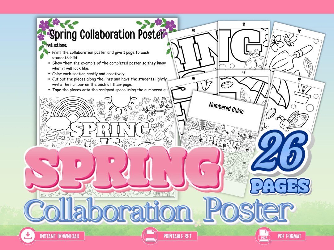 Spring Collaboration Poster Activity | Classroom Group Project (PDF ...