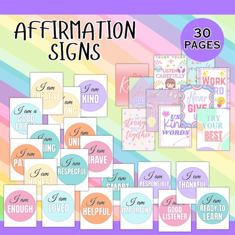 Pastel Classroom Decor Bundle Printable 215 Pages ABC Posters, Calendar ...