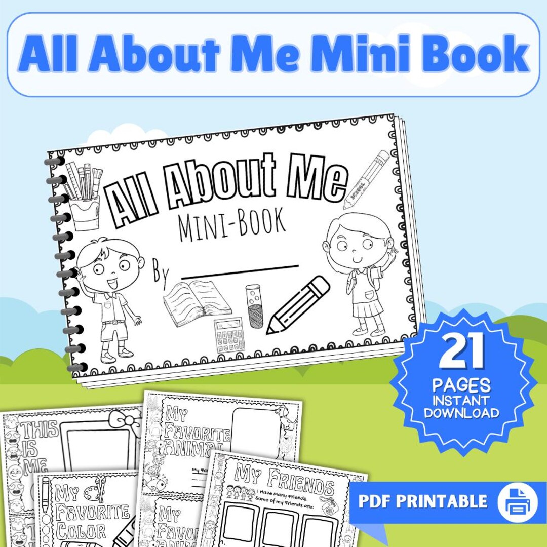All About Me Mini Book | First Day Activity, Kindergarten, Preschool ...