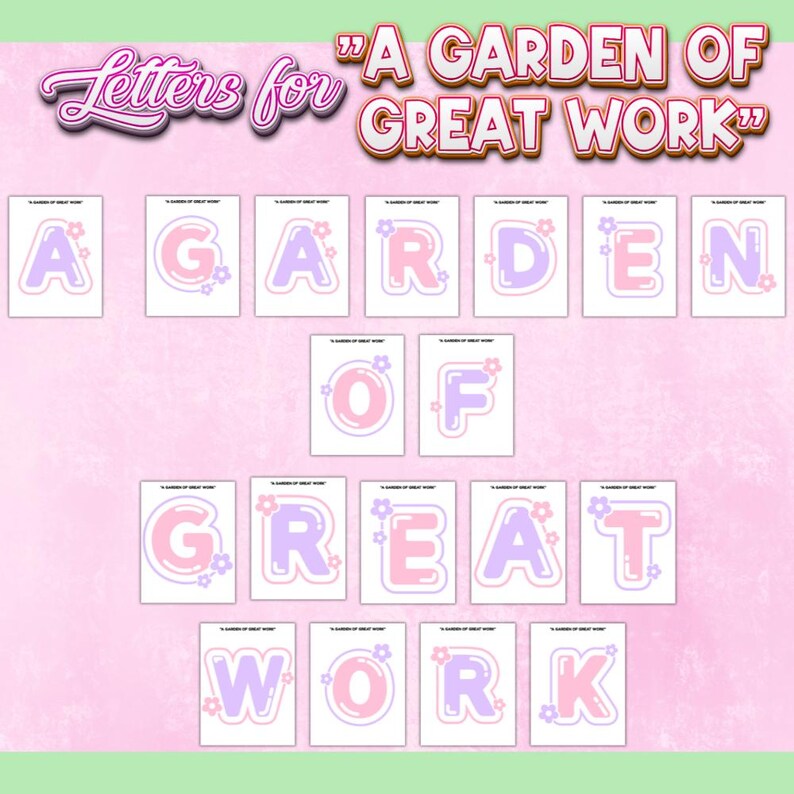 Spring Garden Bulletin Board Kit: Classroom Decor (PDF Printable Set ...