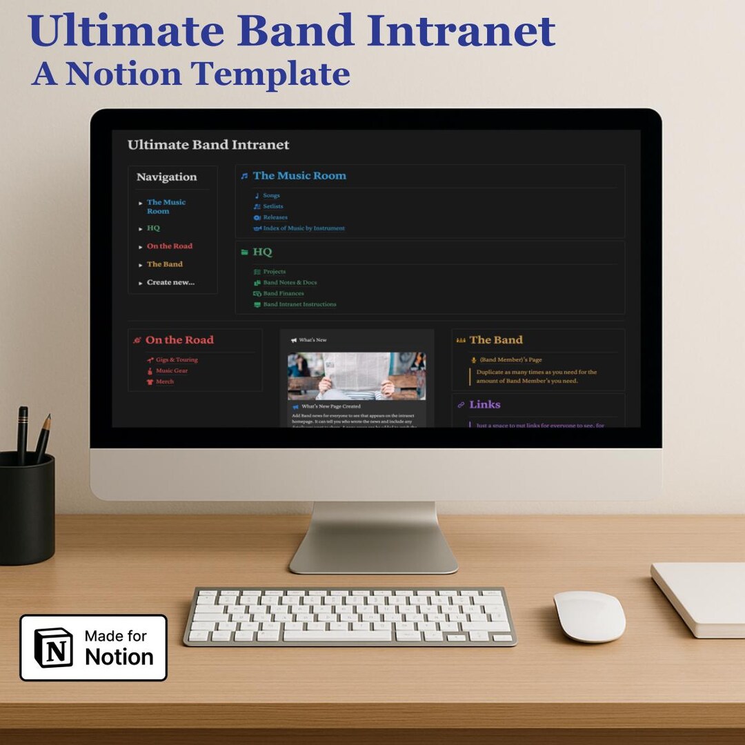 Ultimate Band Intranet – Digital Music Band Hub Template Built for ...