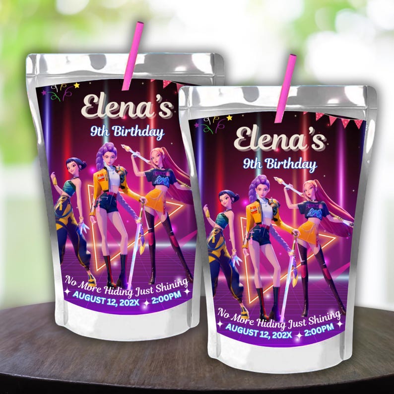 Kpop Demon Hunters Capri Sun Labels, Birthday Party (digital) - Etsy