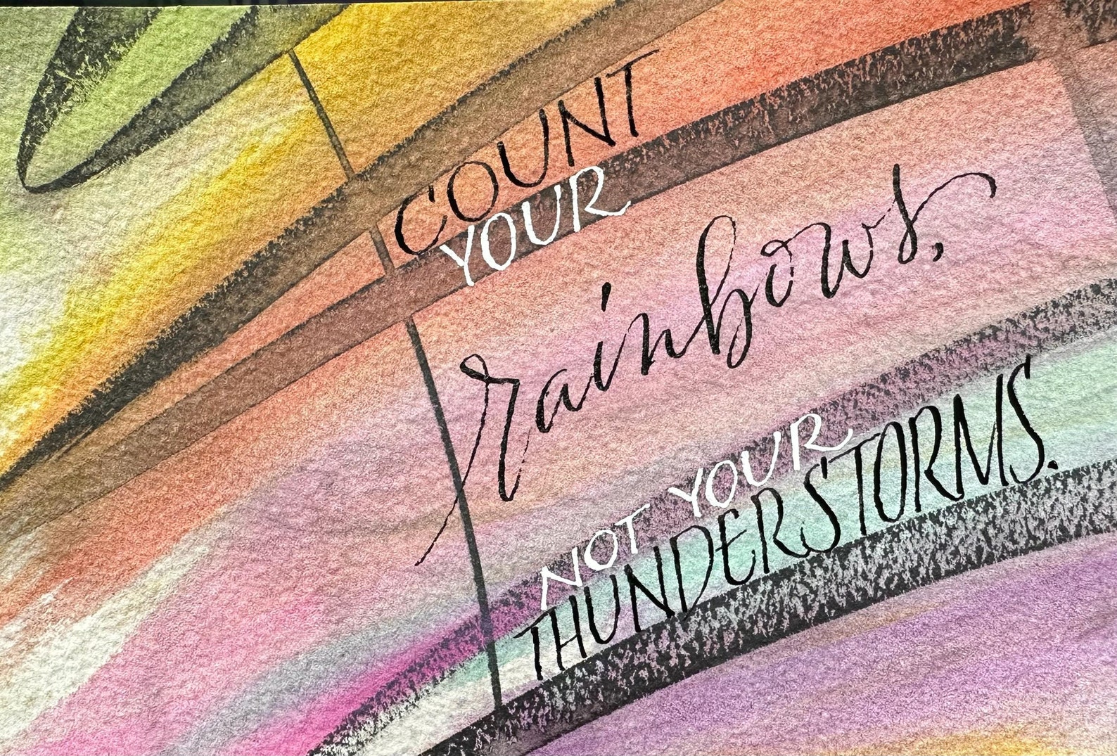 Count Your Rainbows, Not Your Thunderstorms...yr 11, Day 351 - Etsy