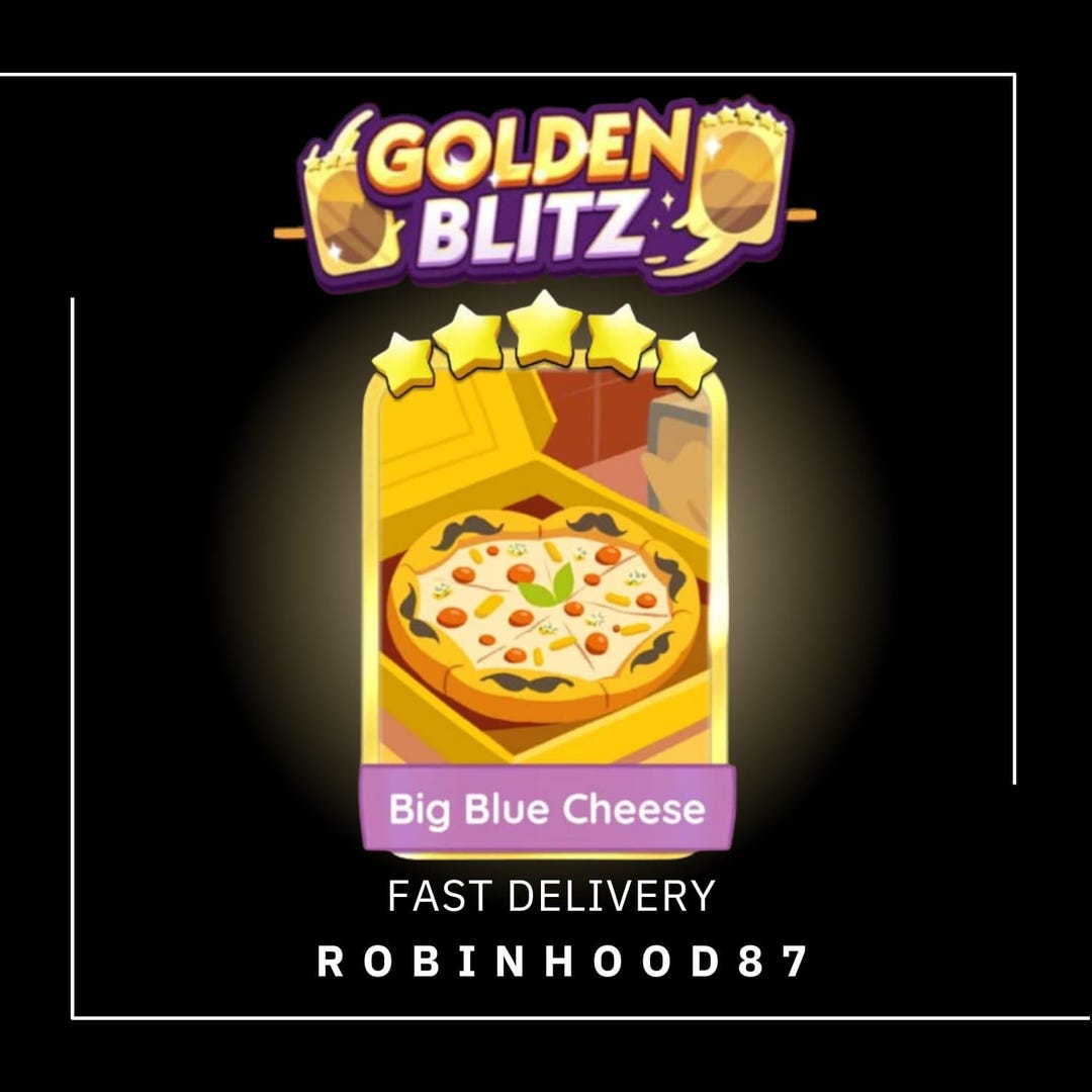 Big Blue Cheese _ Monopoly_ Go 5 Star Sticker _golden Blitz - Fast ...