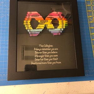 Fast Shipping! Teacher Appreciation Gift - 8 by 10 Crayon Infinity ...