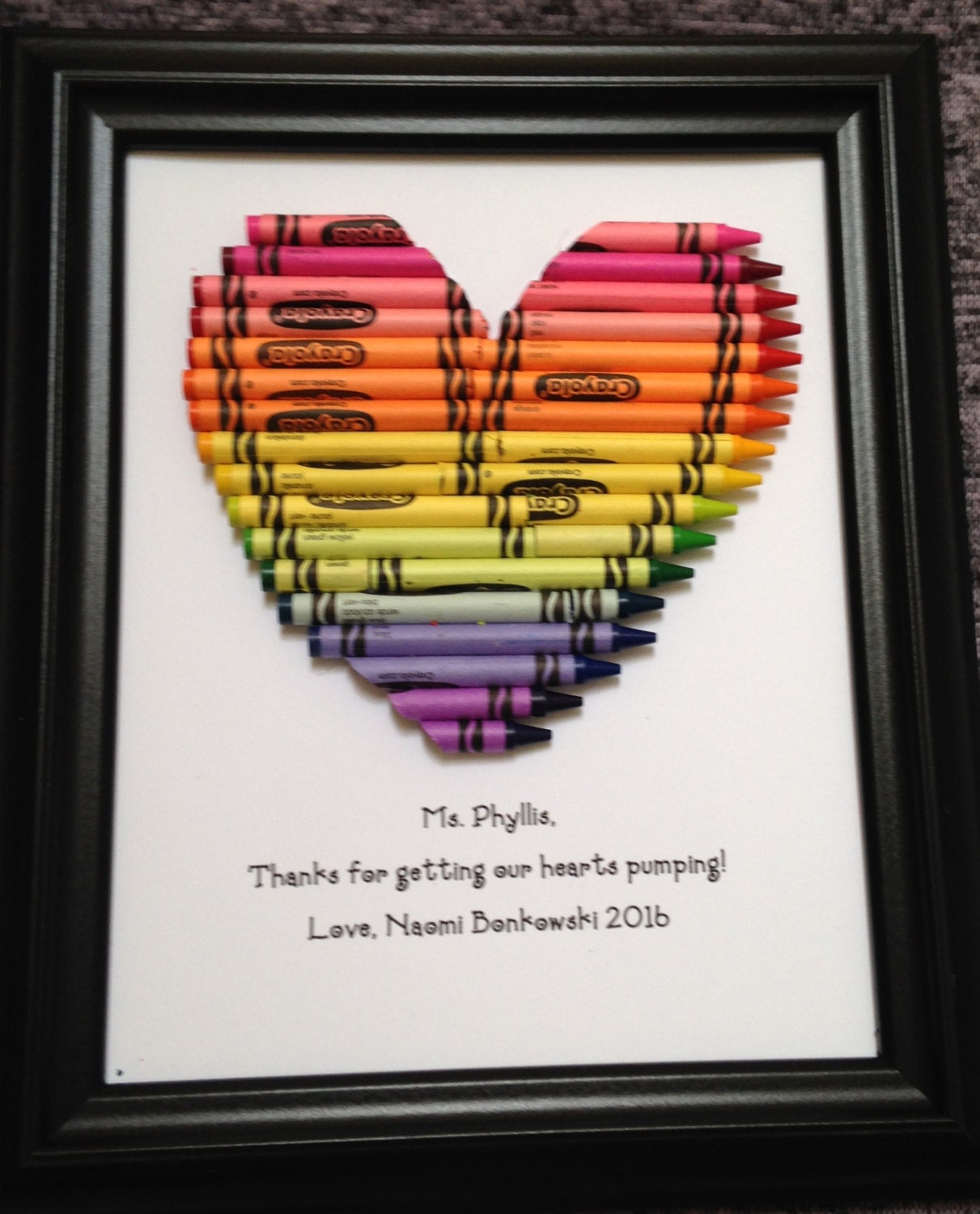 Crayon Teacher Gift - PE Teacher - Fast Shipping! 8 by 10 - Etsy