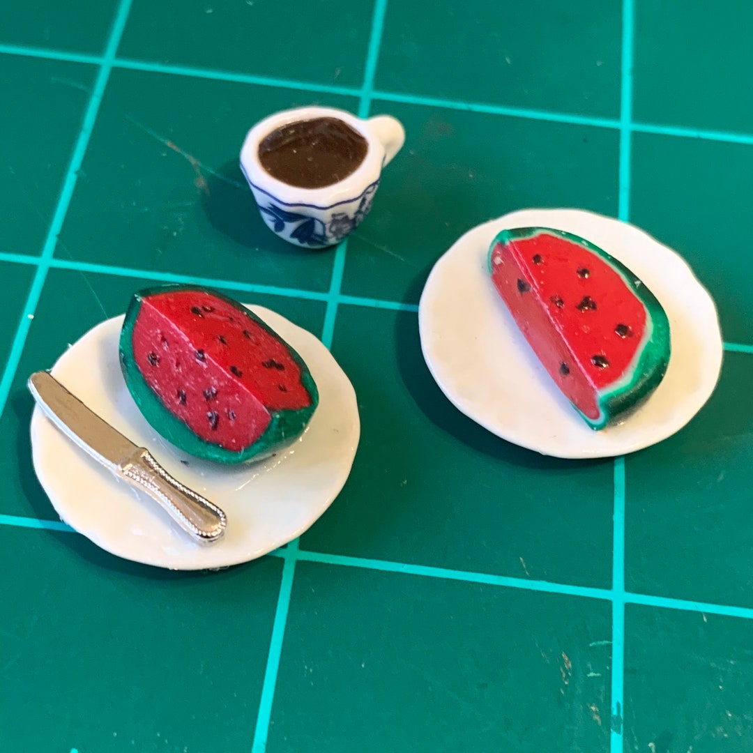Mini Watermelon and Coffee Set - Etsy