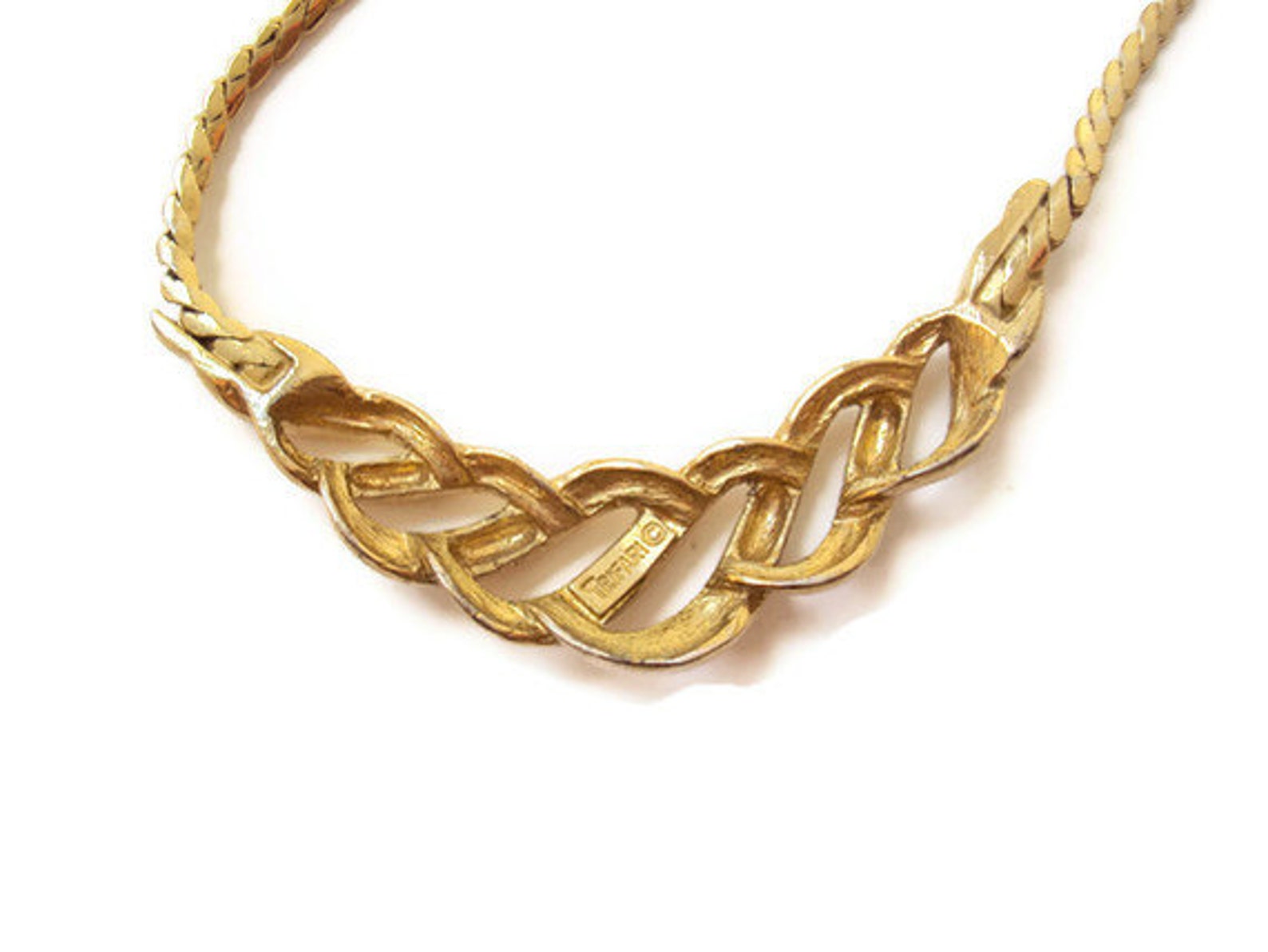 Vintage Trifari Necklace Gold Tone Costume Jewelry Necklace Etsy