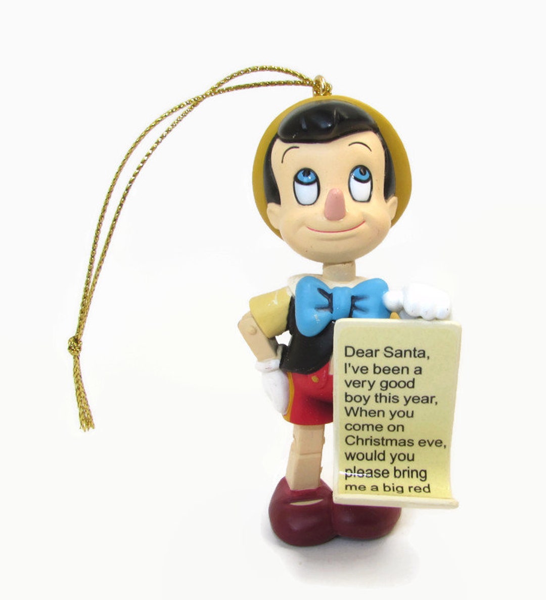 PINOCCHIO Christmas ORNAMENT Disney Movie Pinocchio Christmas Magic ...