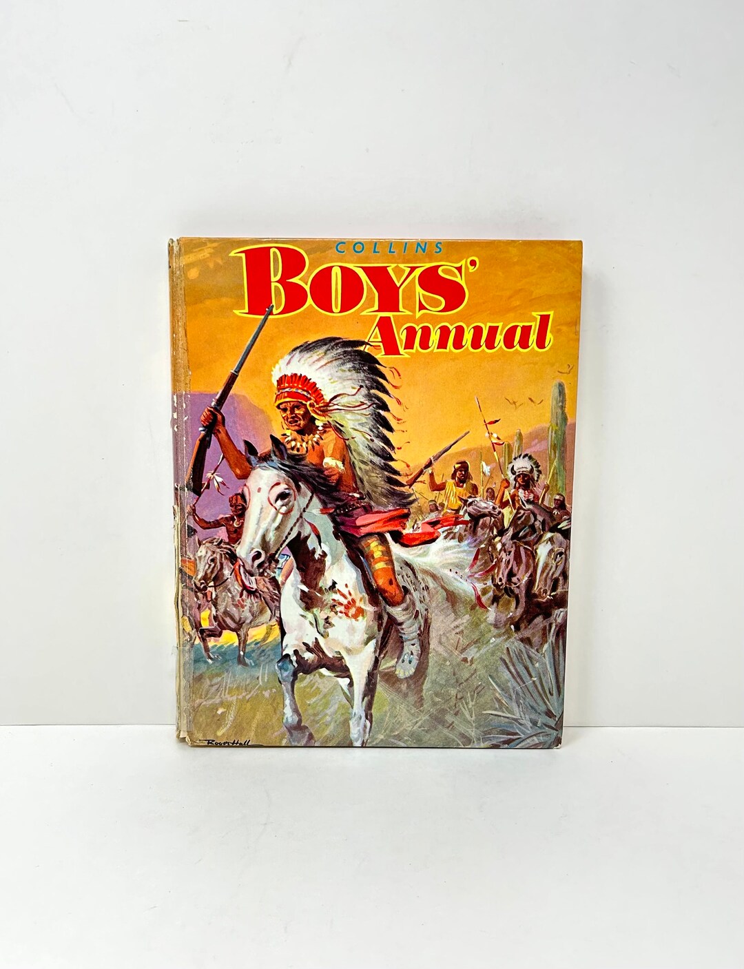 COLLINS BOYS' ANNUAL 1959 Vintage Children's Hardcover Book Cowboys ...