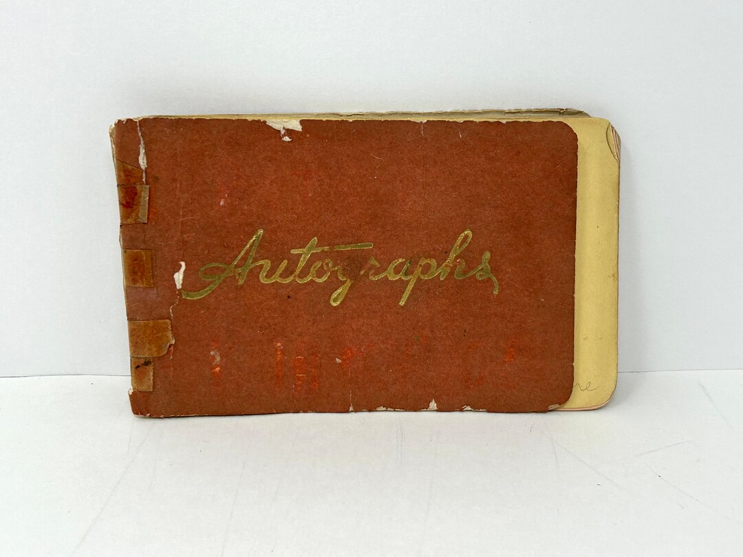1950s SCHOOL AUTOGRAPH Booklet Vintage Sayings Scrapbooking Journaling ...