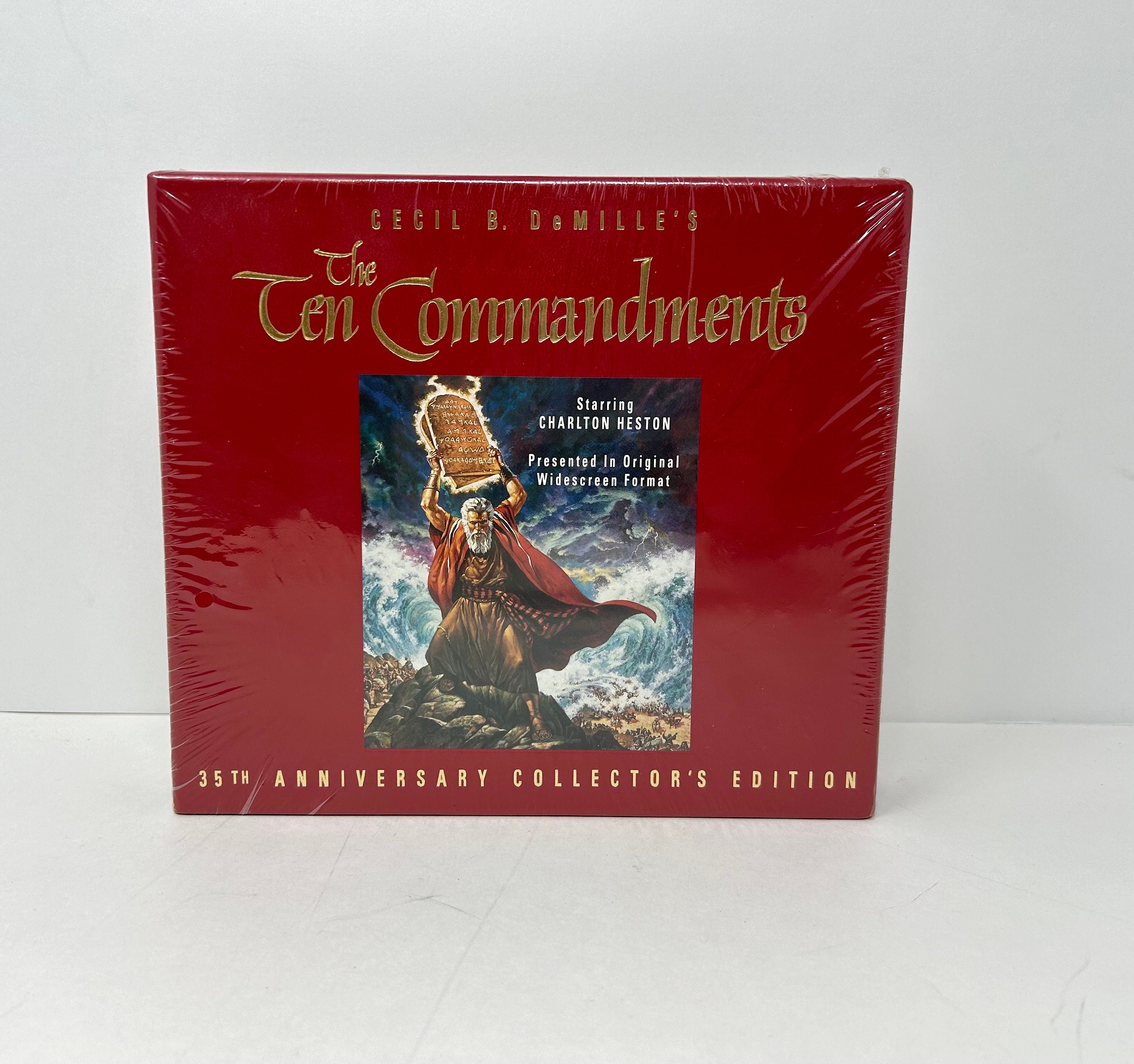 The TEN COMMANDMENTS VHS Video Brand New Cecil B. Demille 35th ...