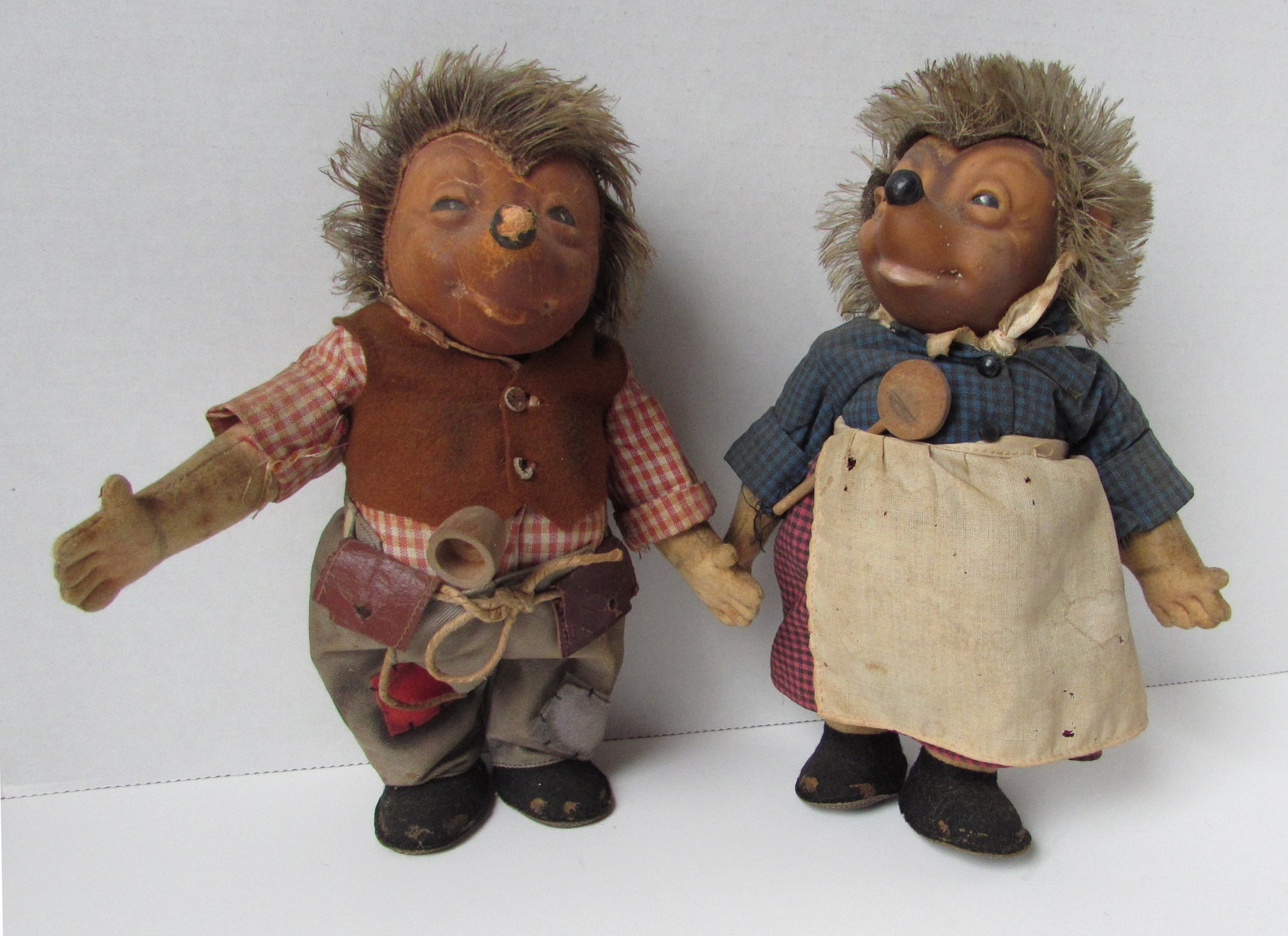 STEIFF MECKI & MICKI Hedgehogs Vintage 10 Fur Felt - Etsy Nederland