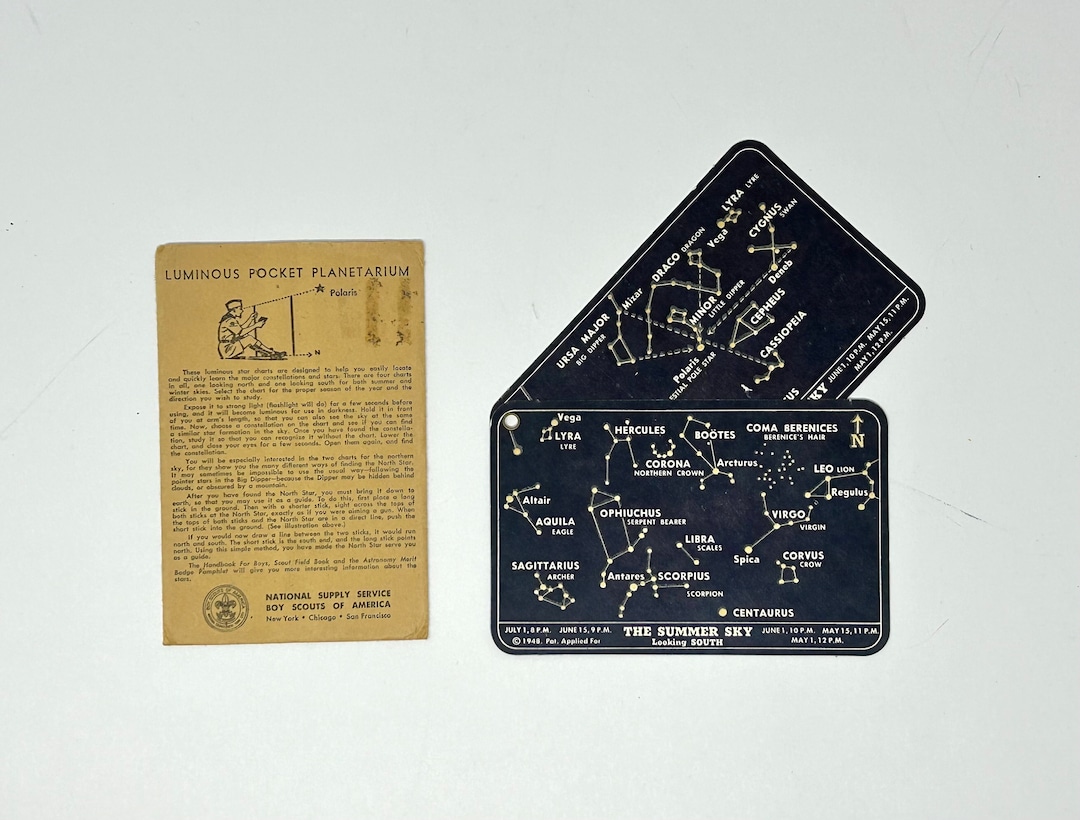 LUMINOUS POCKET PLANETARIUM Boy Scouts of America Vintage 1940s Star ...
