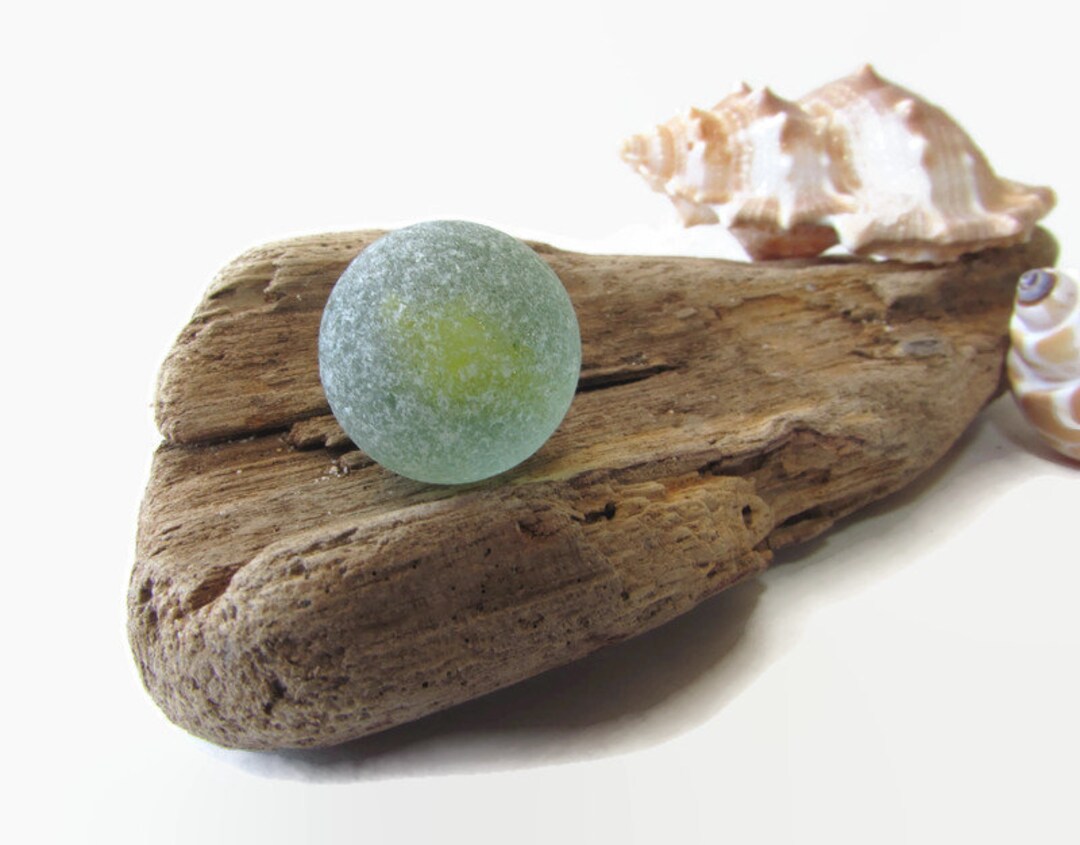 GENUINE SEAGLASS MARBLE Surf Tumbled 15mm Beach Glass Marble - Etsy