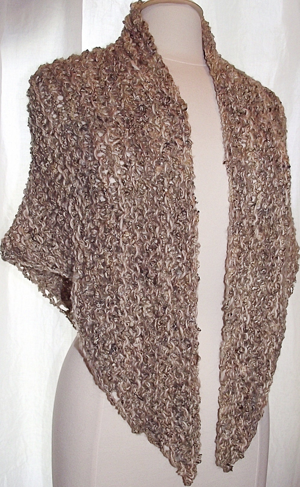 PDF Pattern Knit Shawl, Scottish Highlander Shawl Hand Knitting Pattern ...
