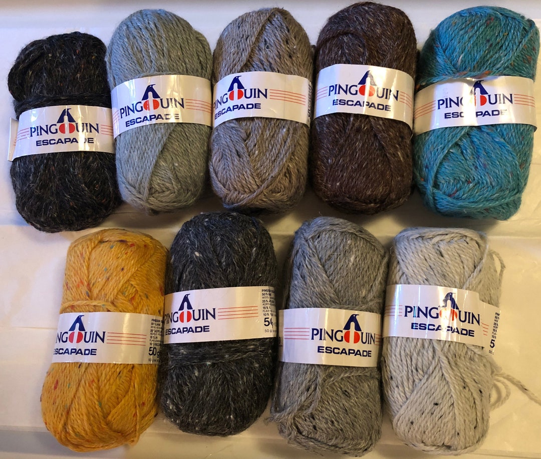 Pingouin Escapade Yarn Double Knitting Wool Linen Tweed Yarn Blend ...
