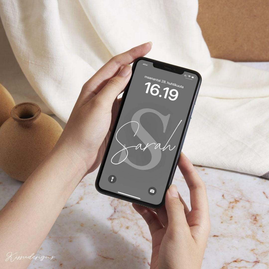 Editable Custom Wallpaper, Personal Lockscreen Wallpaper, Phone ...